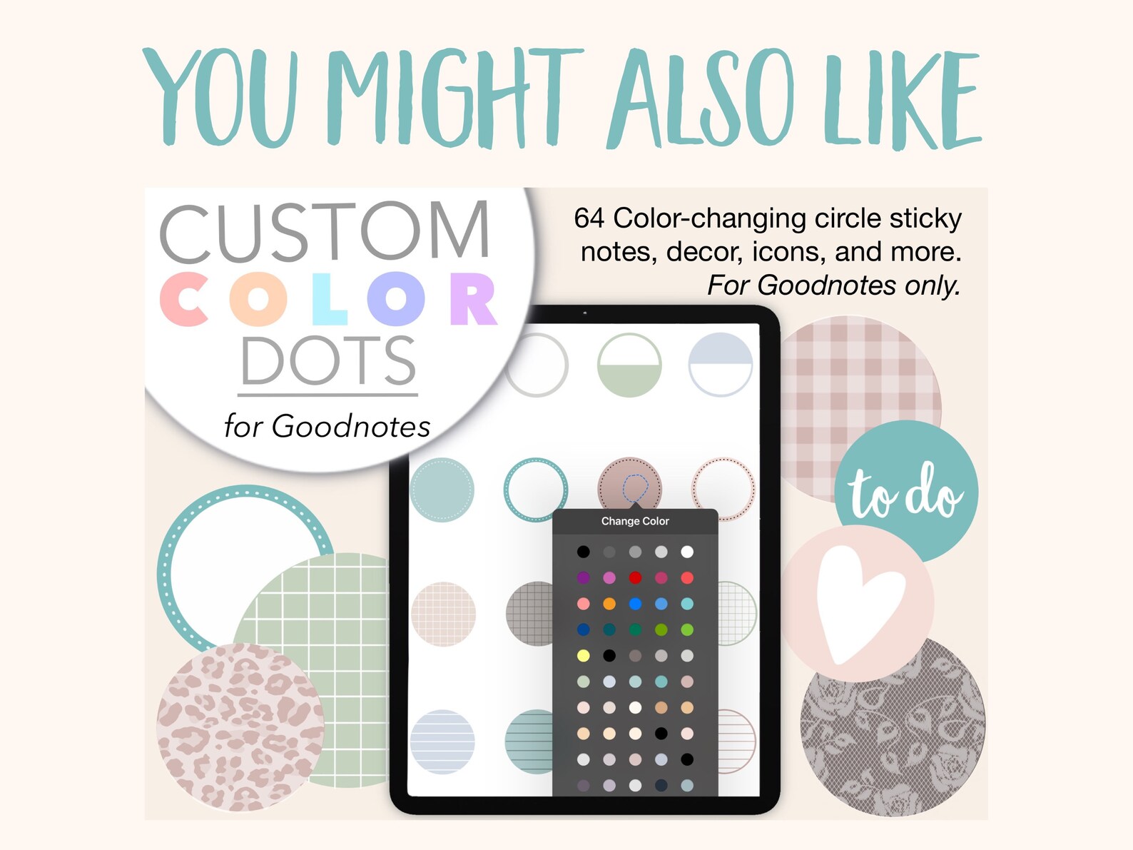 Color Changing Goodnotes Sticky Notes Elements Widgets for | Etsy