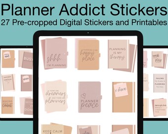 Cat Digital Stickers Happy Sticker Pack Digital Planner - Etsy