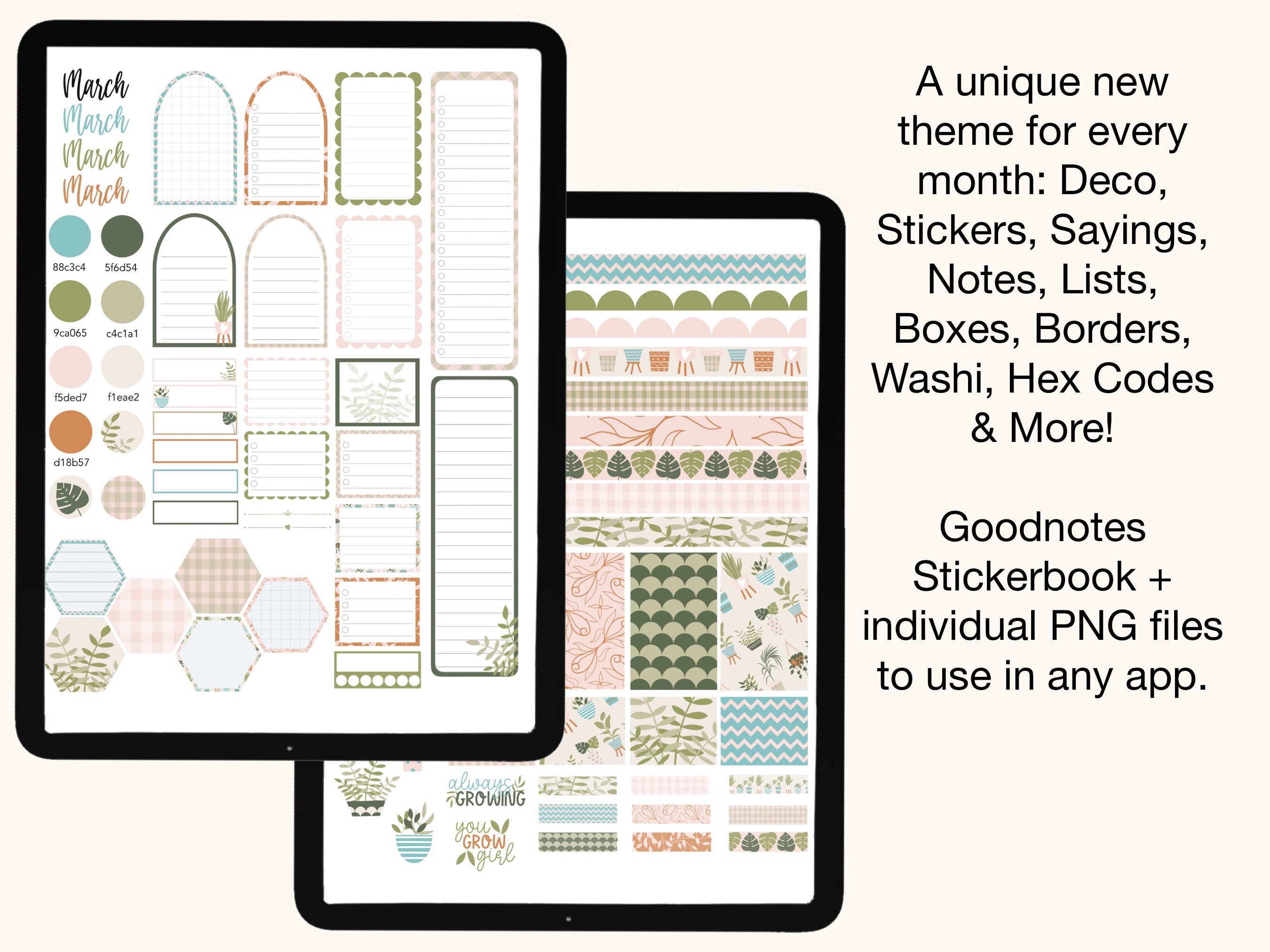 Huge Digital Planner Sticker Bundle: 12 Unique Monthly Themes | Etsy