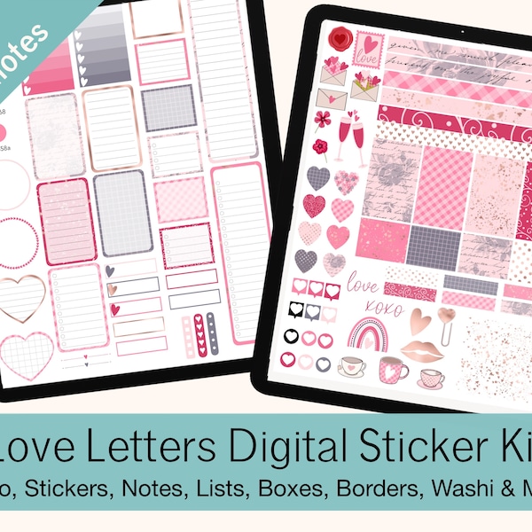 Goodnotes Stickers Letters - Etsy