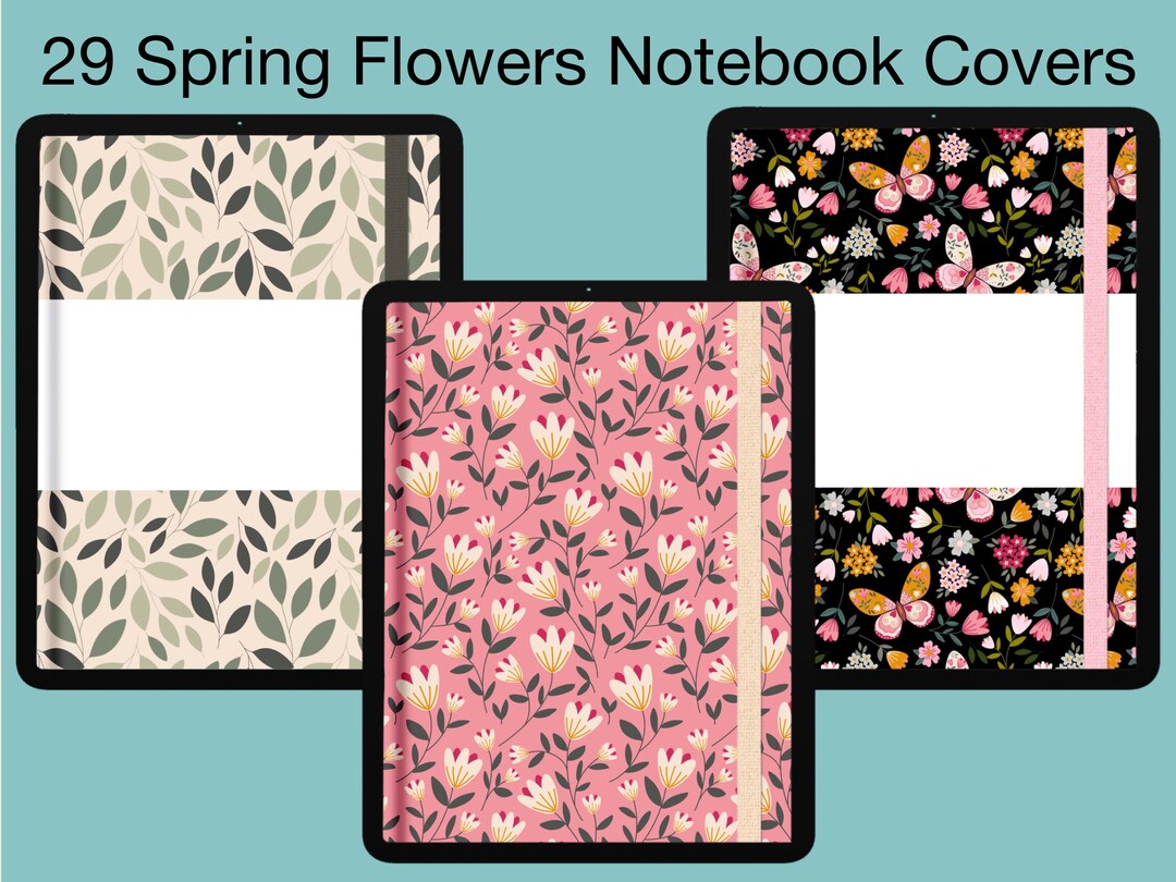 Goodnotes Covers Spring Flowers Theme - Digital Notebook Covers and ...