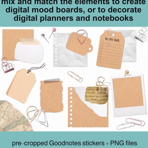 Ripped Torn Paper Digital Stickers Kraft Paper, Paper Clips, Vintage ...