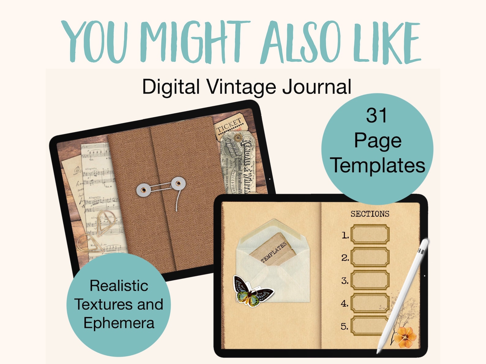 Digital Layered Notes Journal Decor 31 Realistic Notes With - Etsy