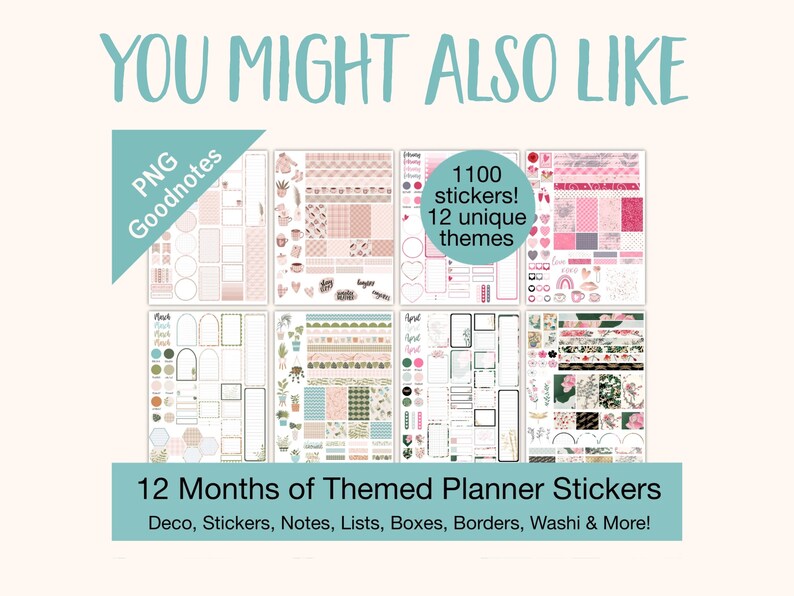 Functional Digital Stickers Minimalist Design and Neutral - Etsy