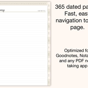 Dated Digital Notebook or Journal - 365 Linked Dated Pages - Ipad ...