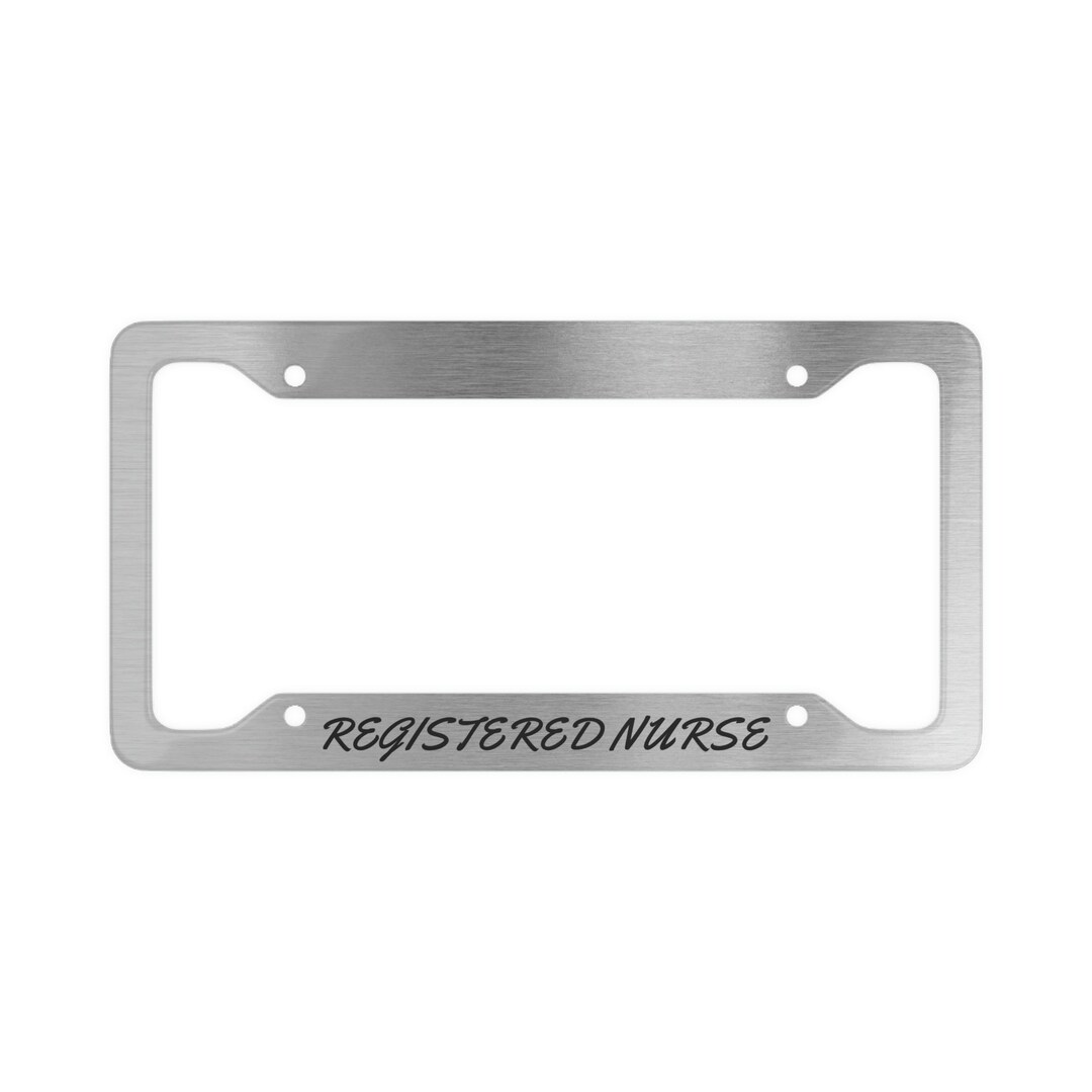 Silver Register Nurse License Plate Frame Etsy Silver Register Nurse License Plate Frame Etsy