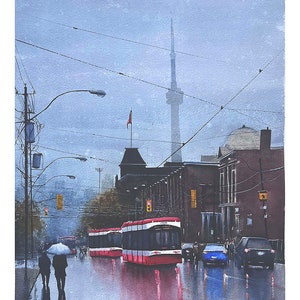 King Street Toronto Painting // Fine Art Print of Painting by Toronto ...