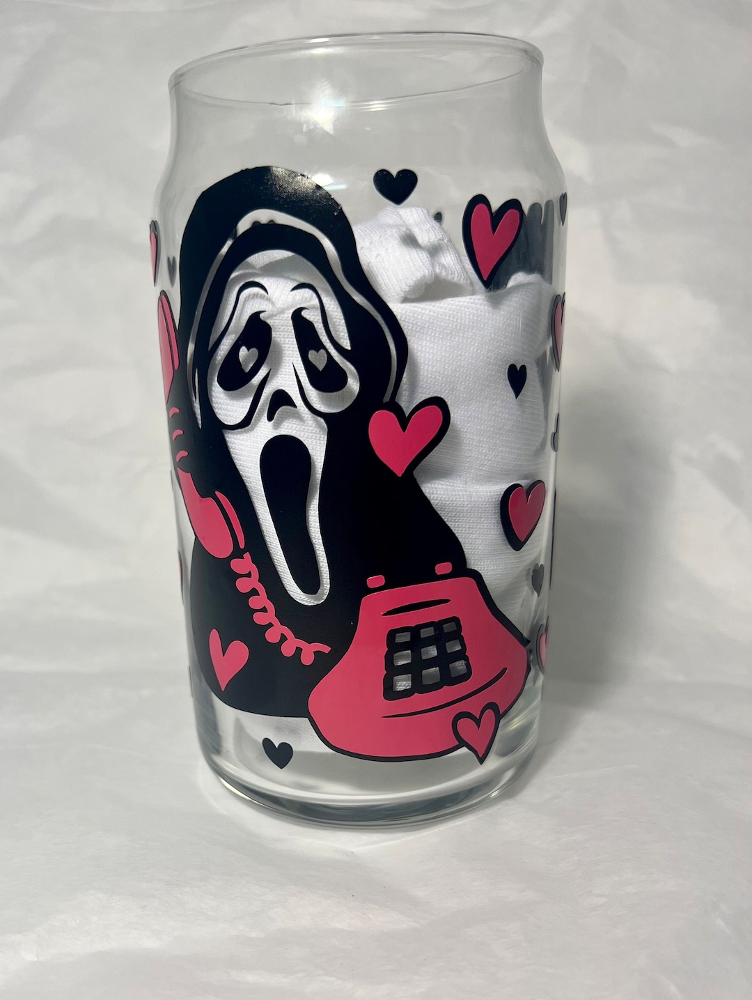 Scream Glass No You Hang up Beer Can Glass Halloween Beer Can - Etsy