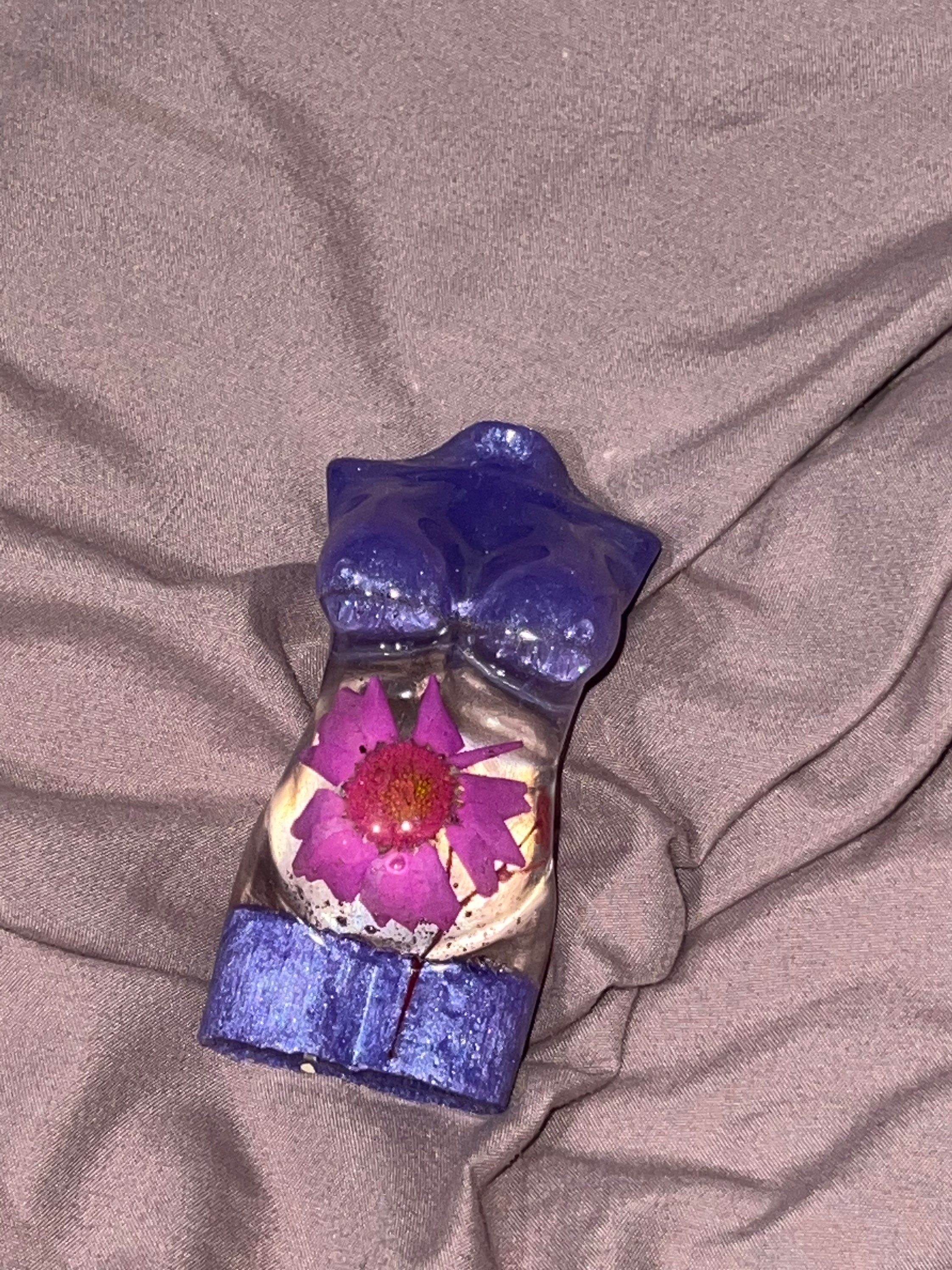 Goddess Body Pregnant | Flower Body Figurine | Dried Real Flowers Body ...