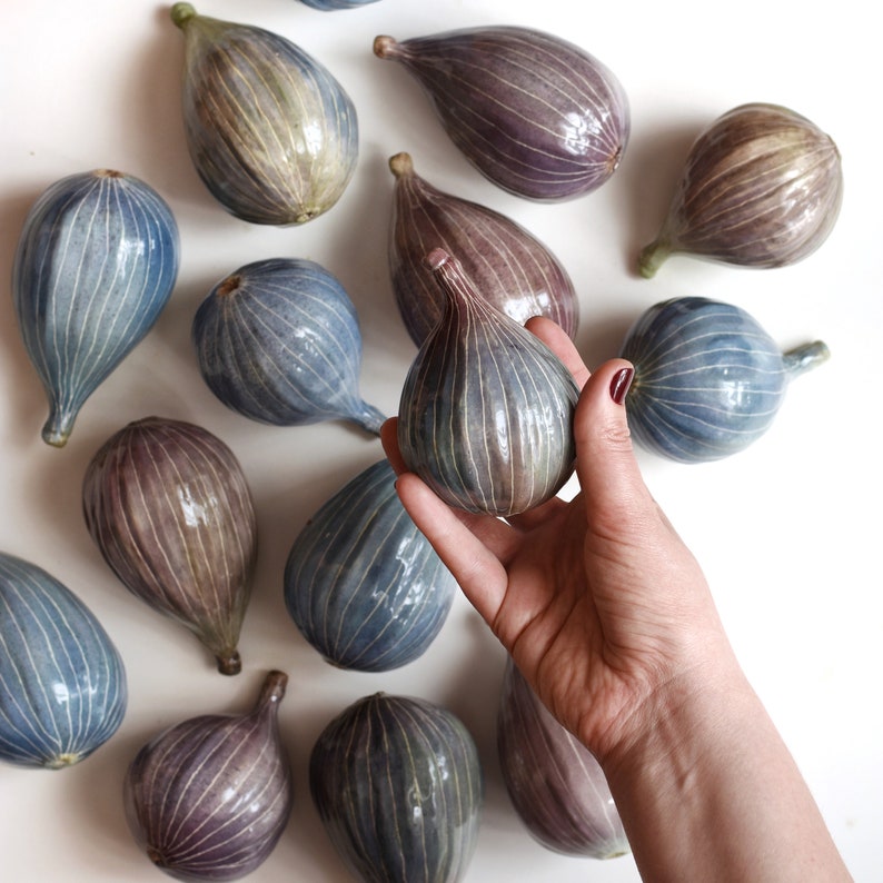 Set of Handmade Figs - Ceramic Decor - Etsy