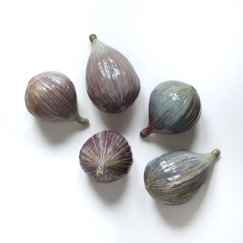 Set of Handmade Figs - Ceramic Decor - Etsy