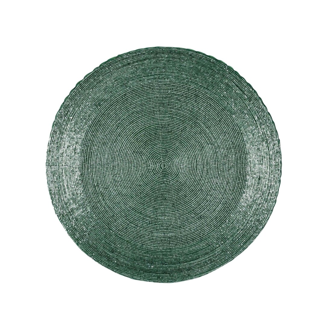 Olive Green Two-tone Placemat Olive Green Placemat Round Tableware ...