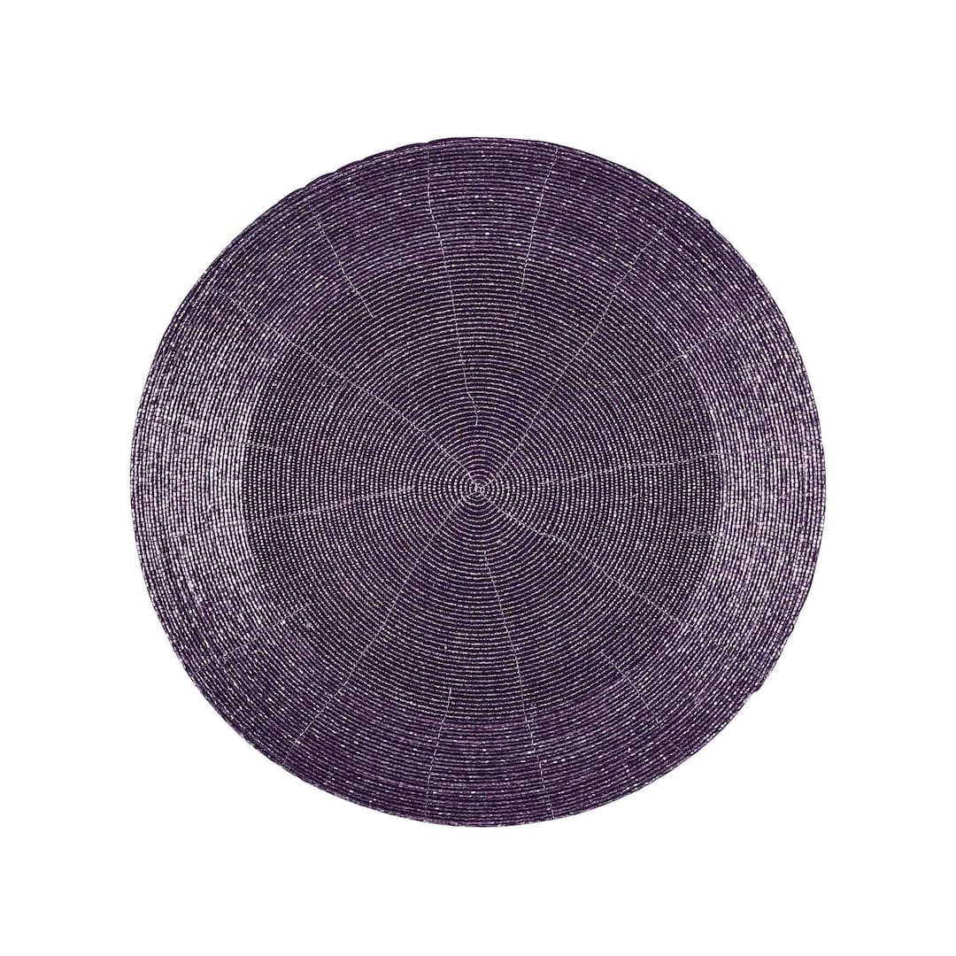 Purple Two-tone Table Placemat - Purple Color Placemat - Round ...