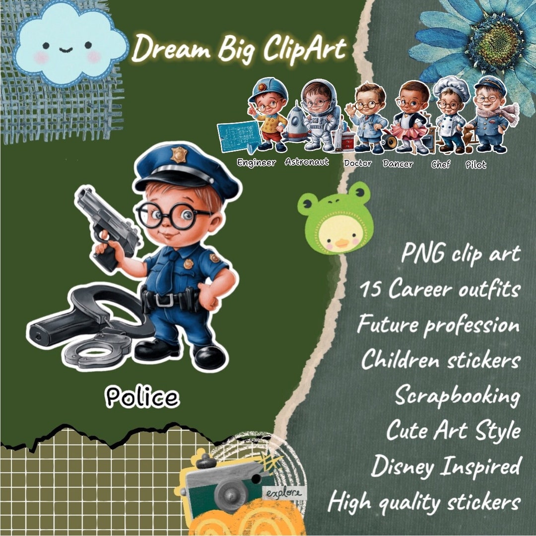 Children's Career Stickers Png Cute Childrens Future Career PNG ...