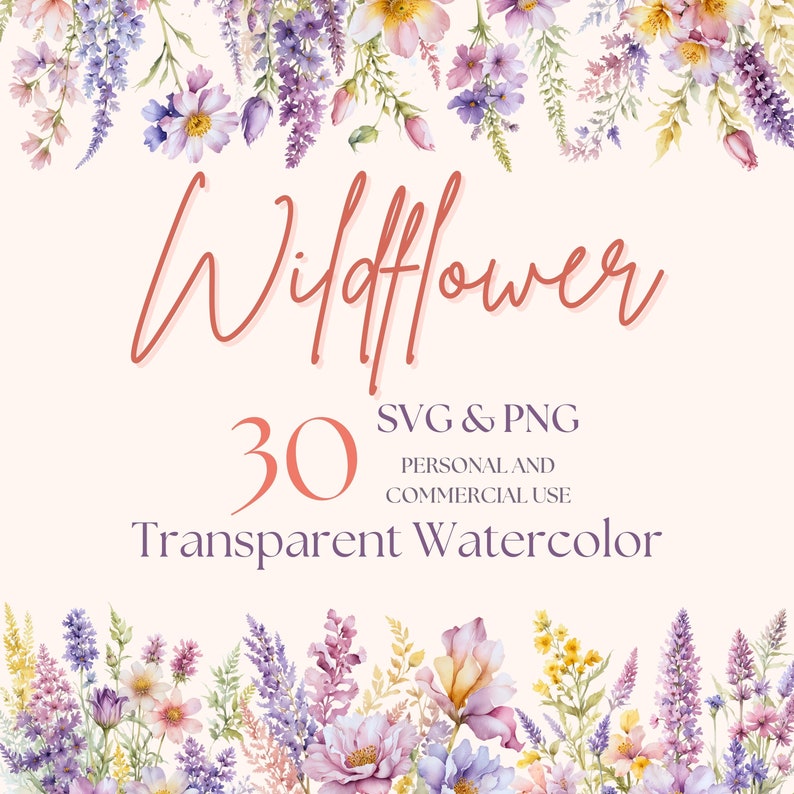 Wildflower Bouquet SVG Transparent Background Wildflowers Bouquet Svg ...