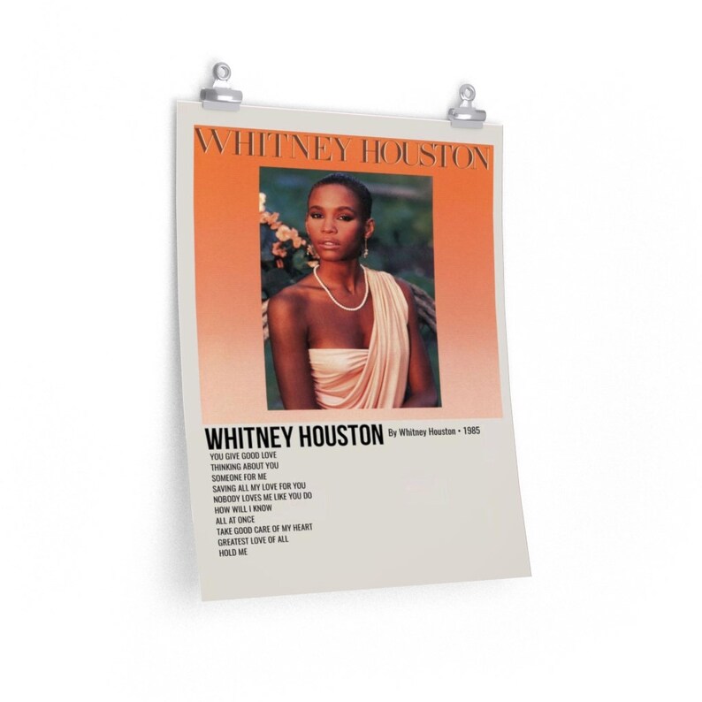 Whitney Houston Album Wall Decor, Wall Art Print, 2 Sizes, Matte Finish ...