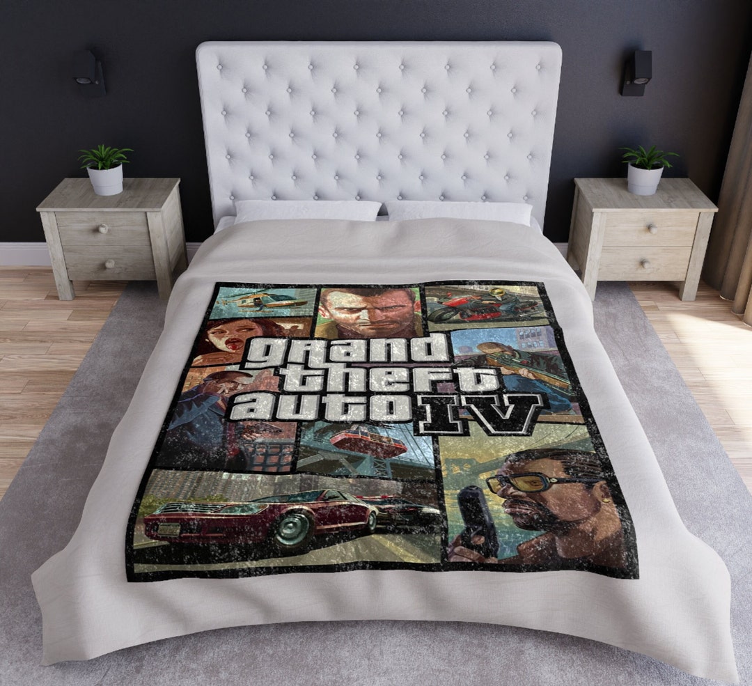 Grand Theft Auto 4 GTA Crushed Velvet Blanket - Etsy
