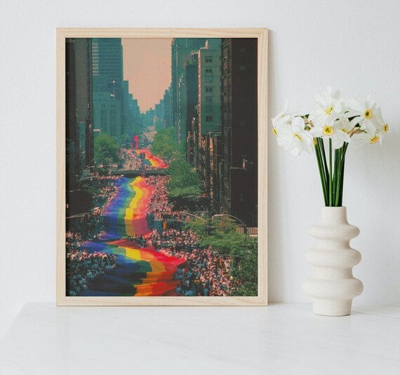 Pride Flag Digital Download Wall Art Print Printable Pride | Etsy