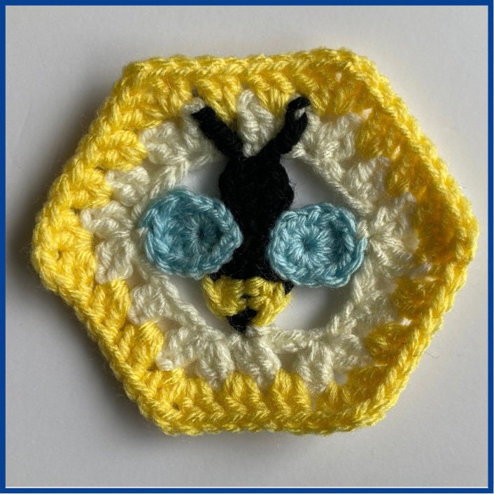 Honey Bee Hexagon Granny Squares Crochet Pattern PDF - Etsy