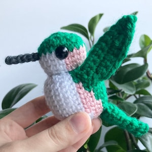 Hummingbird Crochet Pattern PDF, Low-sew Amigurumi Pattern, Cute ...