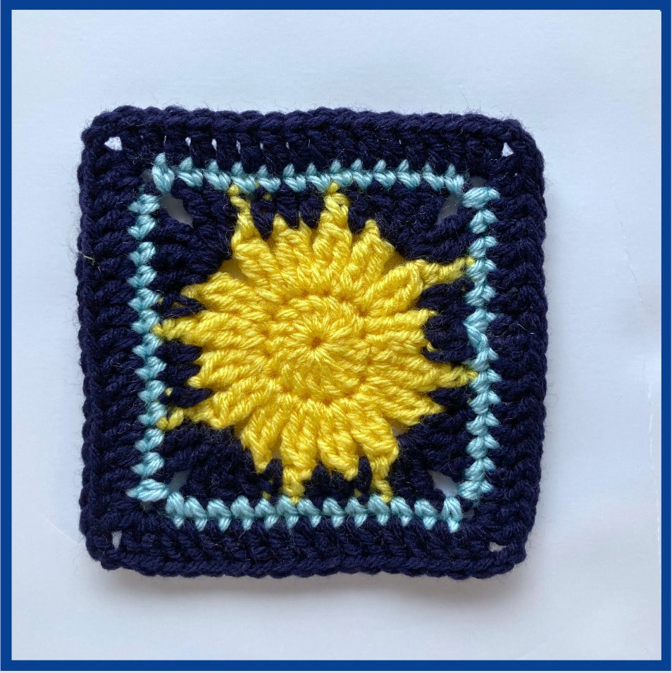 Celestial Granny Squares Crochet Pattern PDF, Sun, Moon, and Star ...
