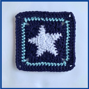 Celestial Granny Squares Crochet Pattern PDF, Sun, Moon, and Star ...