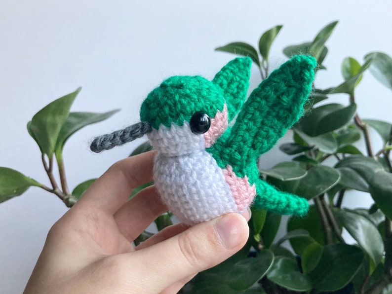 Hummingbird Crochet Pattern PDF, Low-sew Amigurumi Pattern, Cute ...