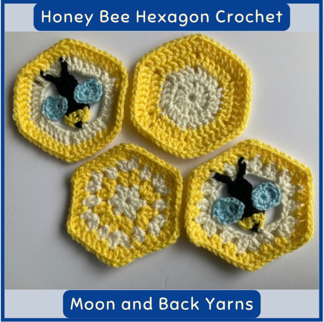 Honey Bee Hexagon Granny Squares Crochet Pattern PDF - Etsy