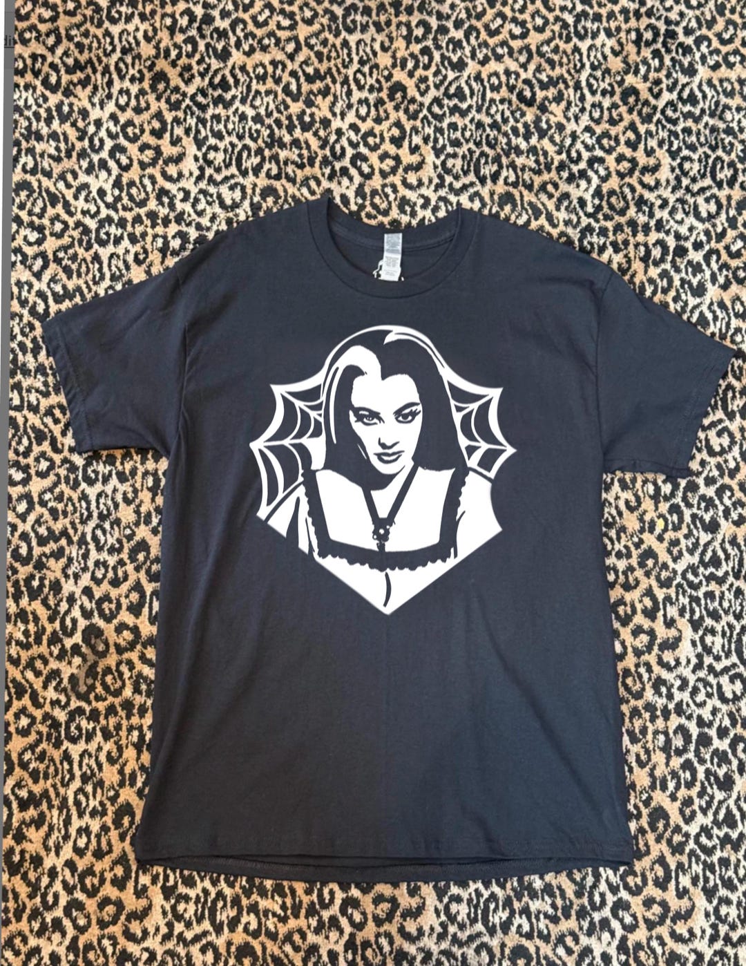 Lily Munster Spider Web Heart T Shirt Etsy 2776