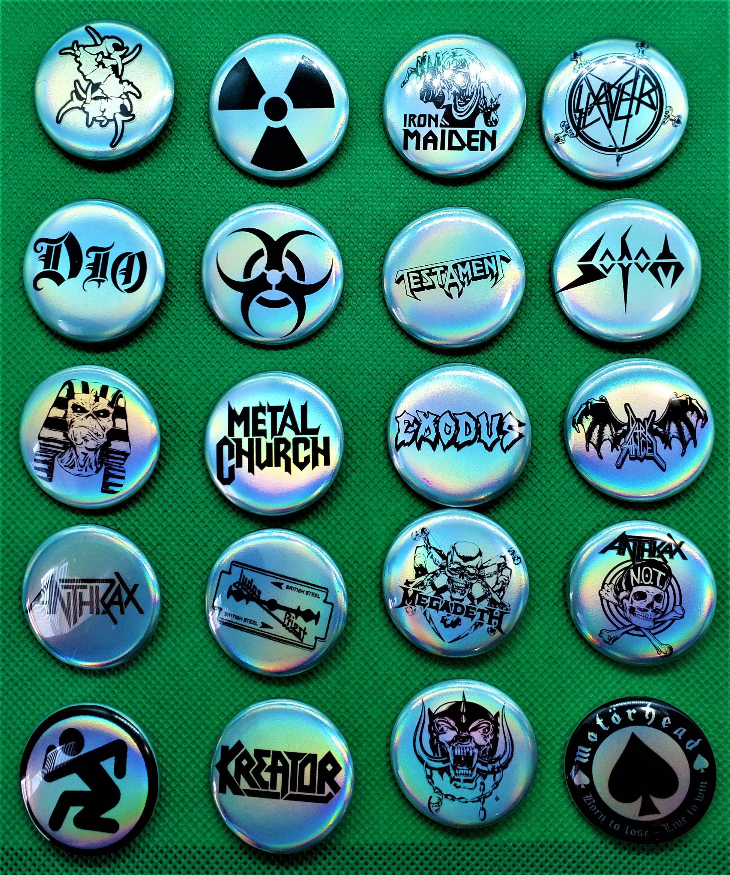 Holographic Metal 1.25" Pinback Buttons - Etsy