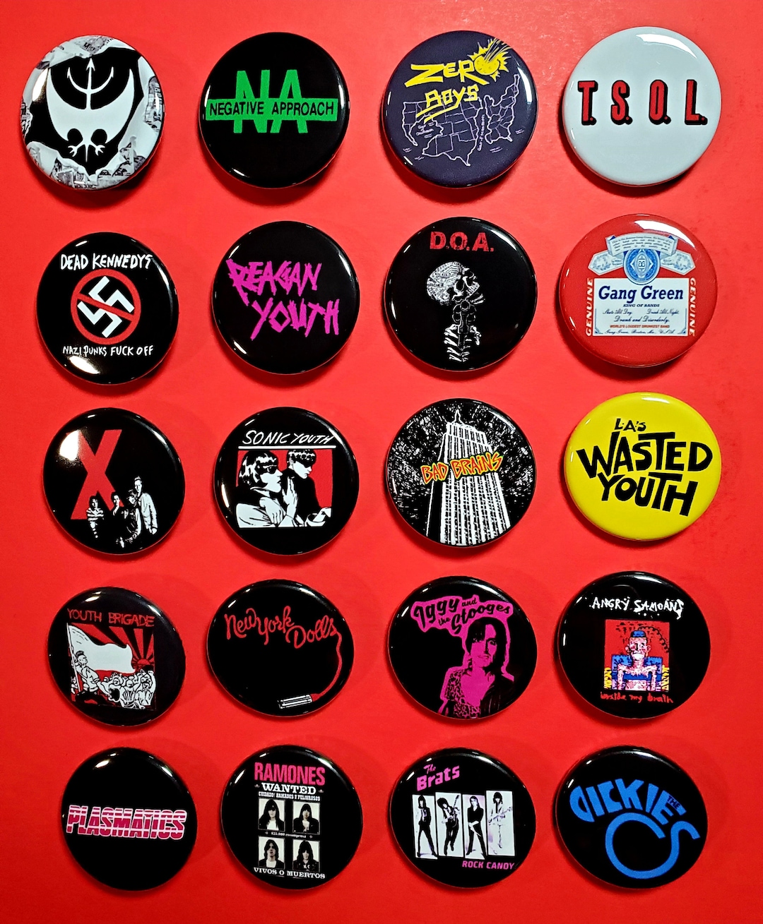 Punk Rock Pins 1.25" Pinback Buttons - Etsy