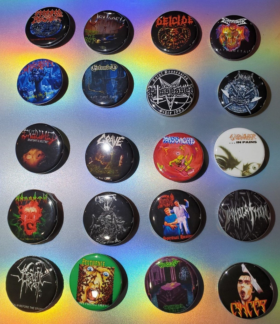 Death Metal Pins 1.25" Pinback Buttons - Etsy