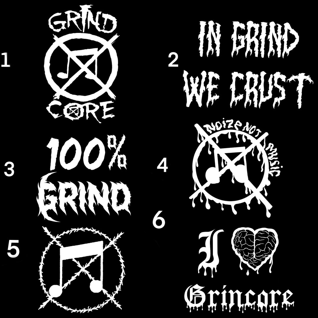 Grind | Die Cut Glossy Vinyl Decal | Waterproof White - Etsy