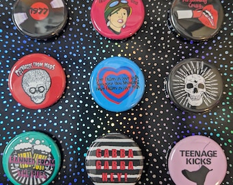 Punk Rock 1.25 Pinback Buttons - Etsy UK