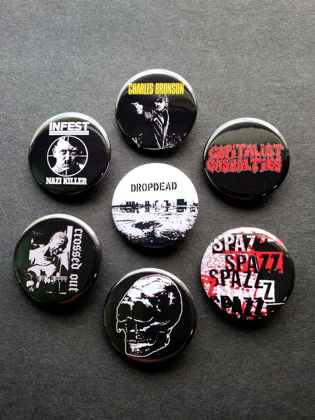 Hardcore Punk 1.25" Pins - Pinback Buttons - Etsy