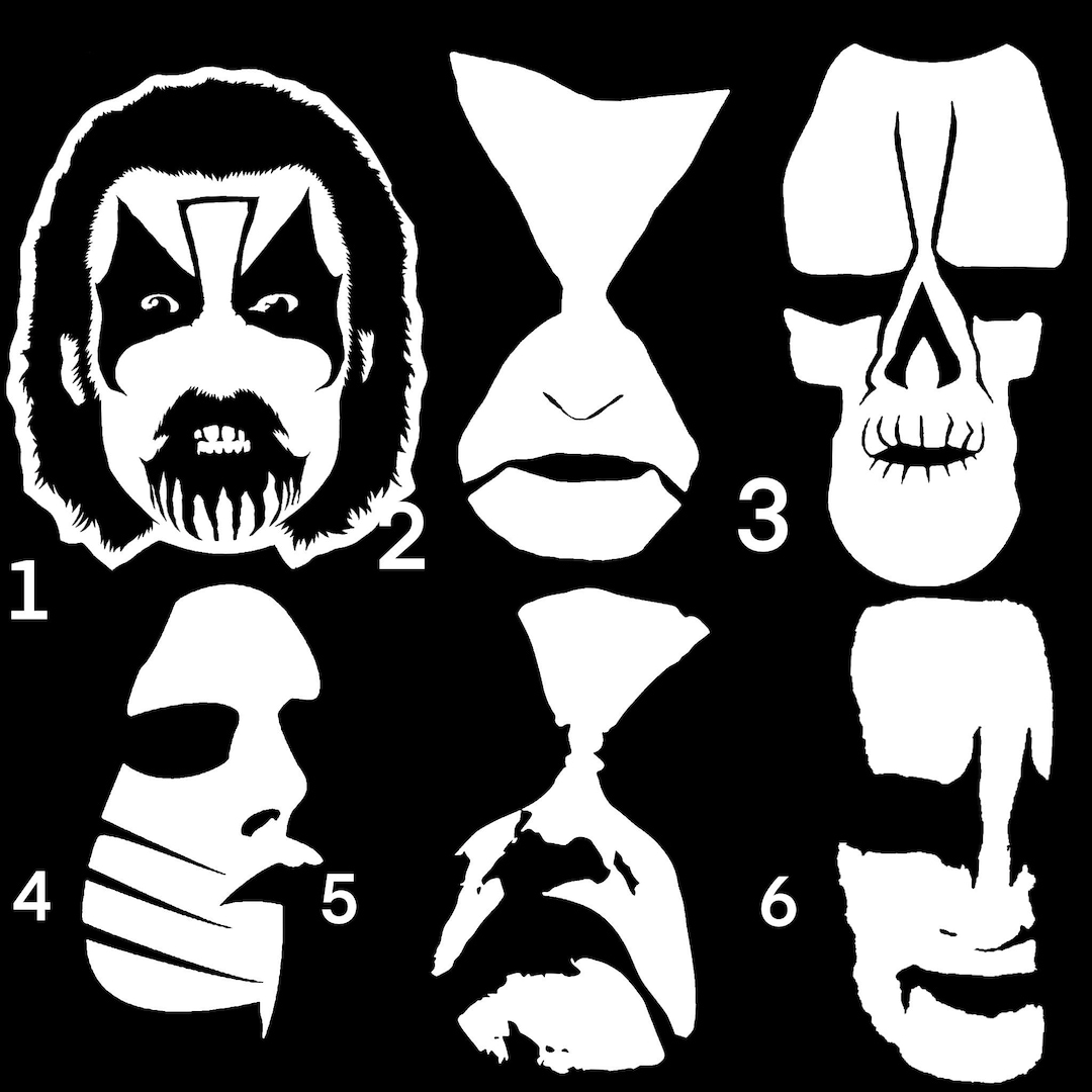 Black Metal Decals | Corpse Paint | Pentagram| Die Cut Glossy Vinyl ...
