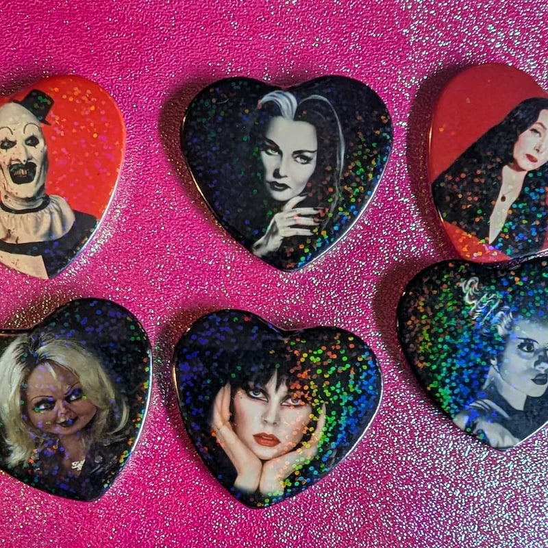 Heart Horror Pins - Etsy