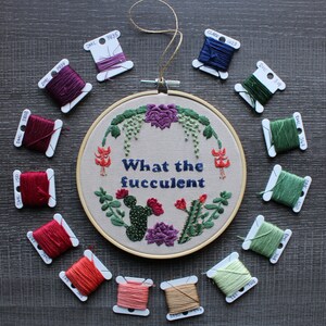 DIY Embroidery Pattern | What the Fucculent PDF File - Etsy