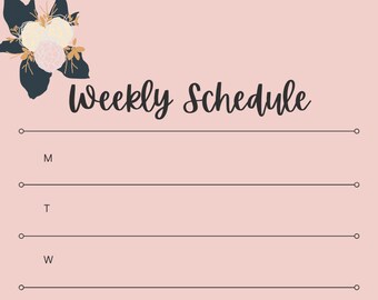 Weekly Planner Sheet - Etsy