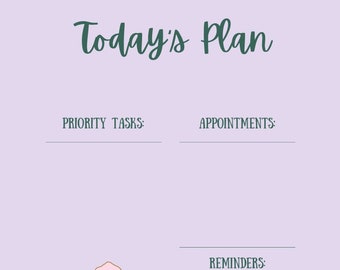 Printable Lavender Daily Planner - Etsy