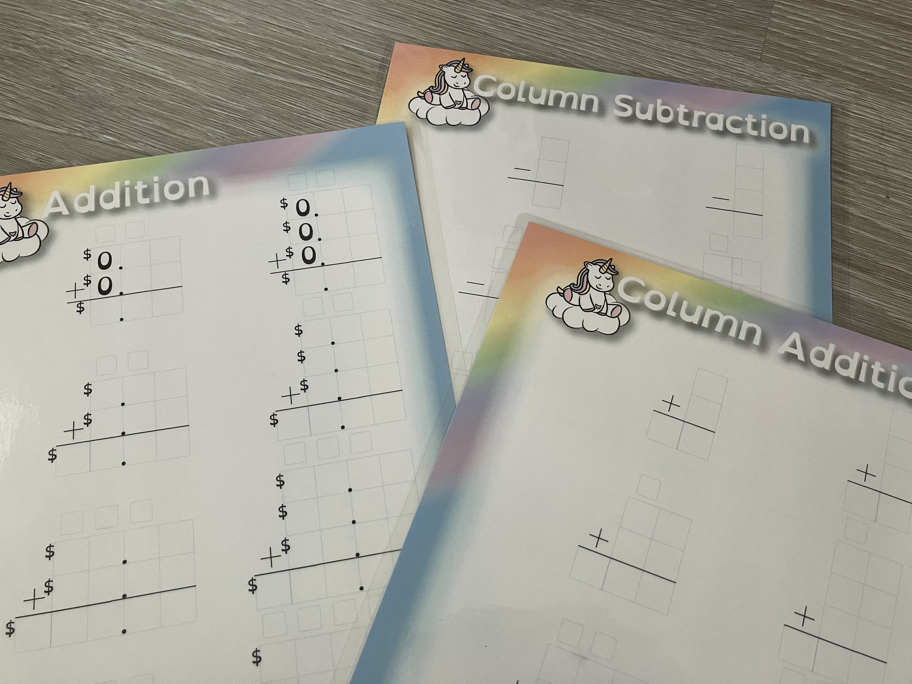 Addition and Subtraction Charts With Regrouping - Etsy