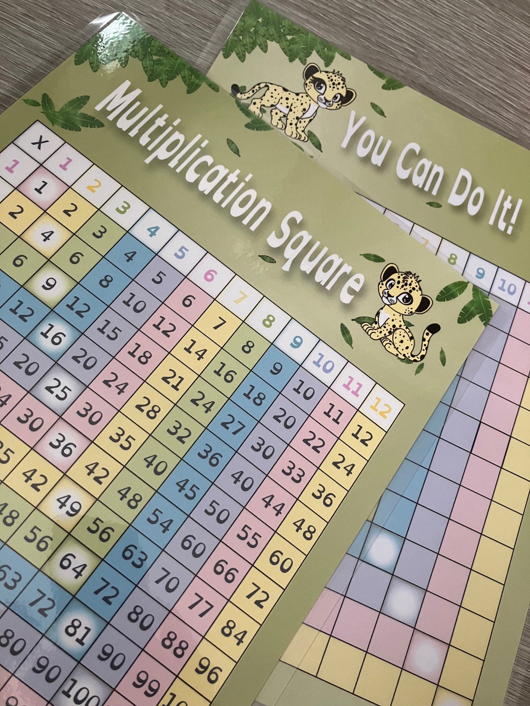 Interactive Multiplication Square for Kids - Etsy