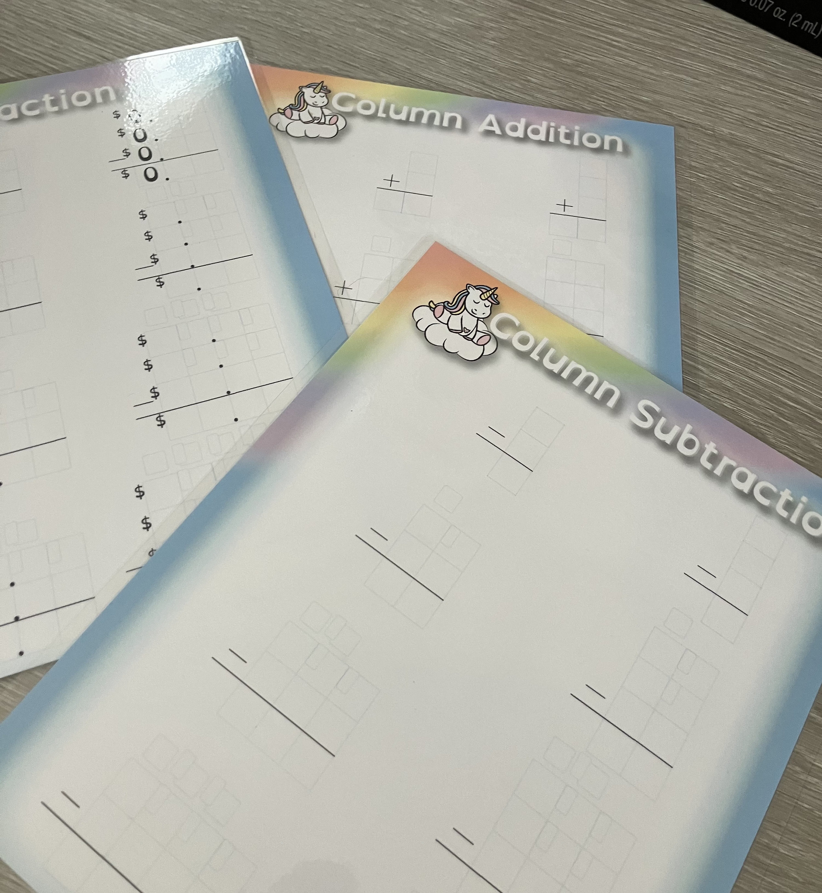 Addition and Subtraction Charts With Regrouping - Etsy