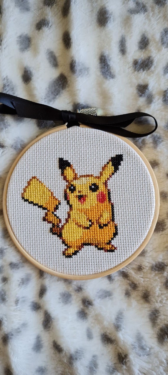 Pikachu cross stitch | Etsy