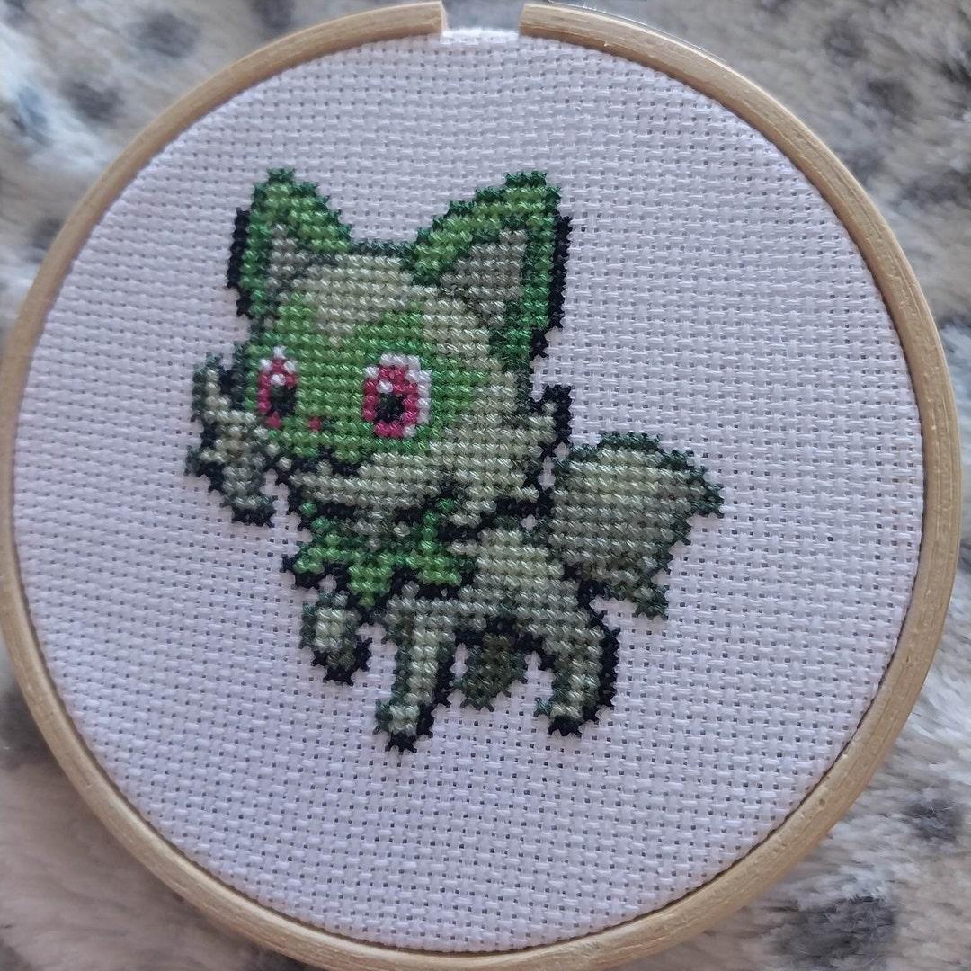 Sprigatito Cross Stitch - Etsy