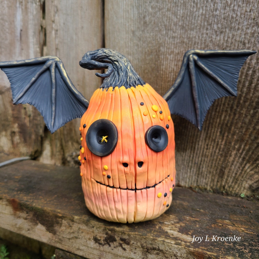 Creepy Cute Jack-o-lantern Bat Grumpkin NBC Inspired Hand - Etsy