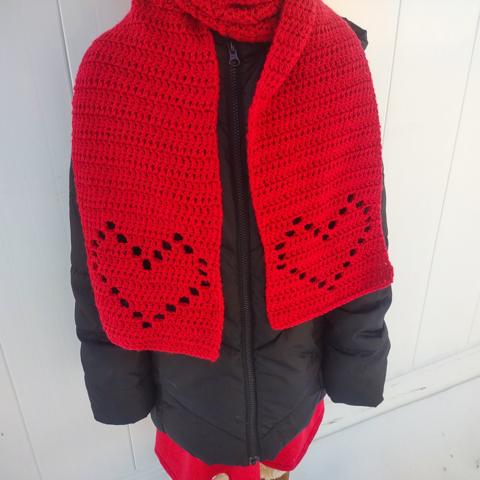 Sweet Heart Scarf Crochet Pattern - Etsy