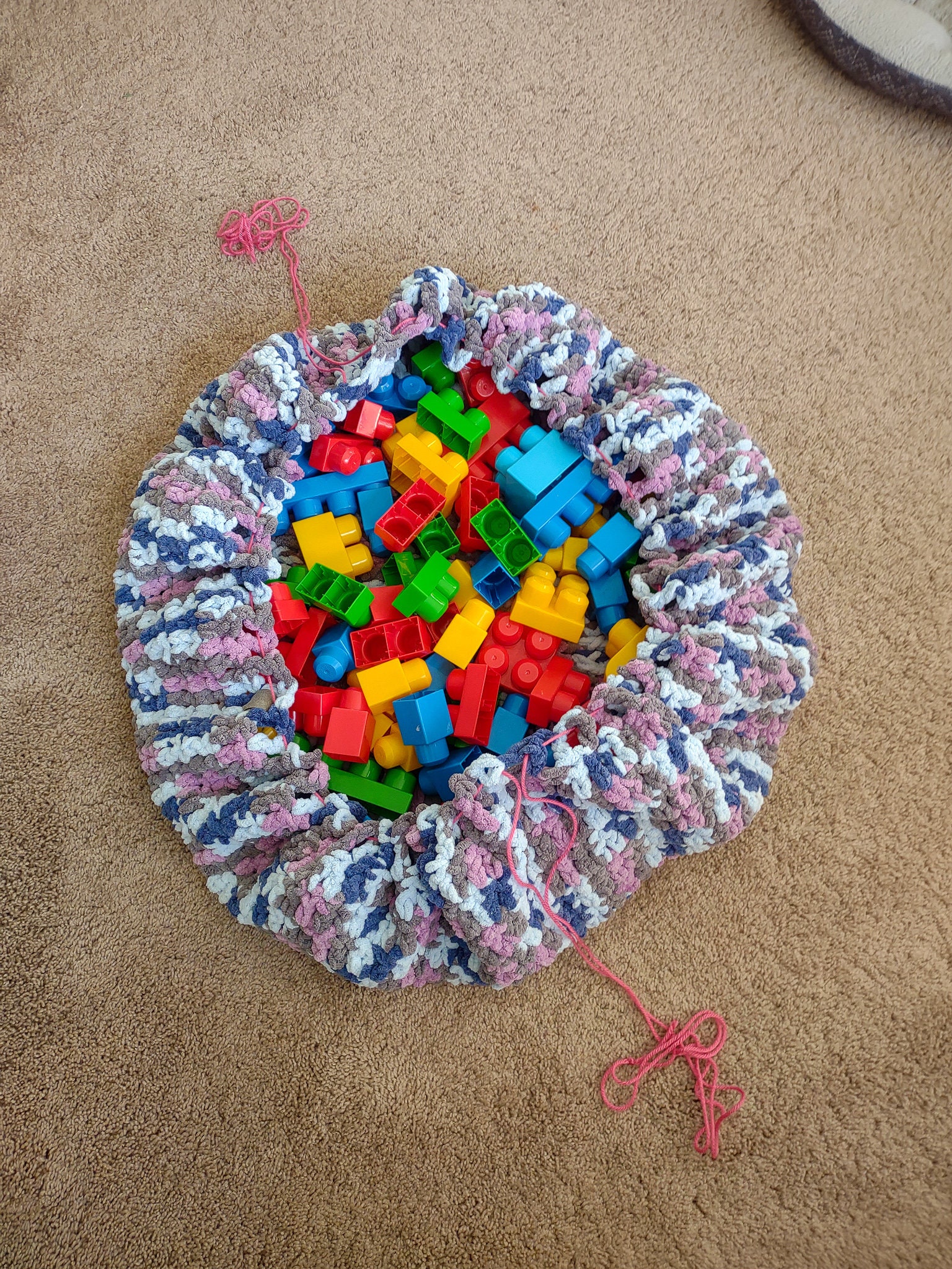 Drawstring Toy Storage Play Mat Crochet Pattern PDF Download - Etsy