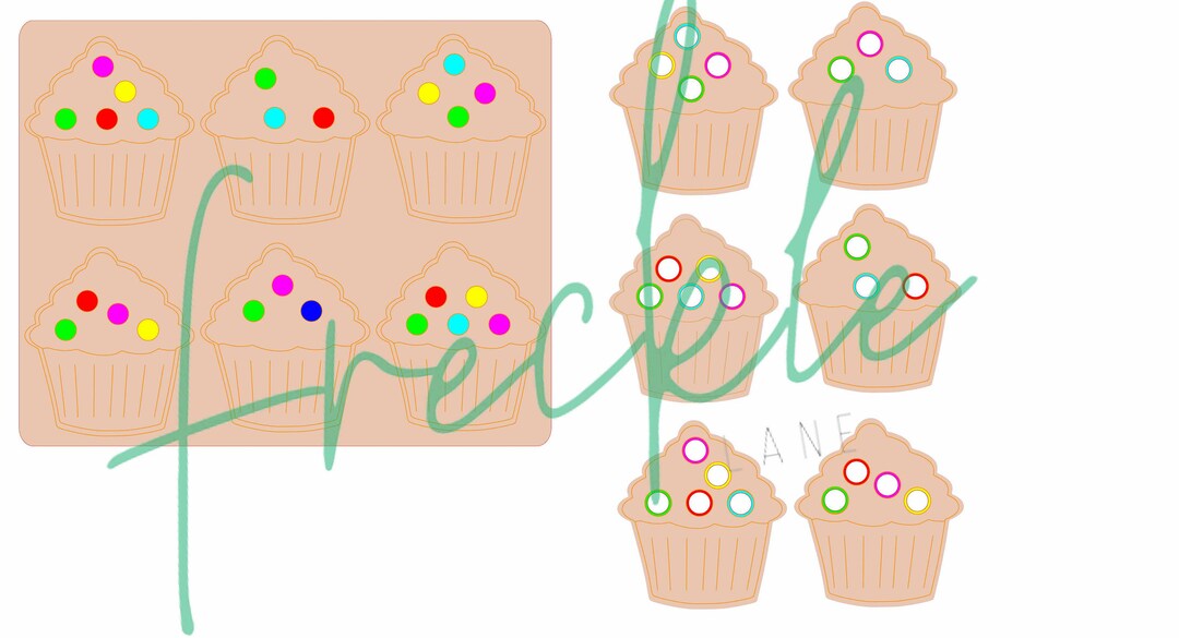 Color Matching Cupcake Activity. DIGITAL FILE ONLY. Laser - Etsy