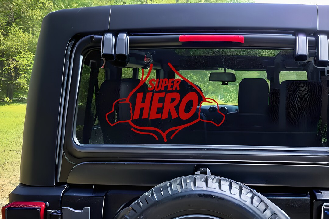 Super Hero Decal Sticker Multiple Colors Sizes Custom - Etsy
